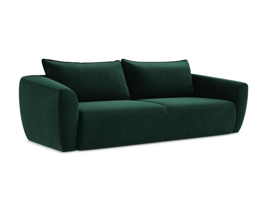 Sofa 3-os. z funkcją spania Guava welur 238x102 cm butelkowa zieleń ...
