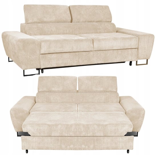 Sofa Kanapa Savio Salon Family Meble Beżowy Sztruks Reg Zagłówek - Family meble | Sklep EMPIK.COM