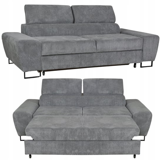 Sofa Kanapa Savio Salon Family Meble Szary Sztruks Reg Zagłówek - Family meble | Sklep EMPIK.COM