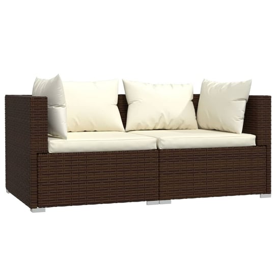 Sofa modularna 2-osobowa, brązowa, 140x70x60.5cm - Inna marka | Sklep EMPIK.COM