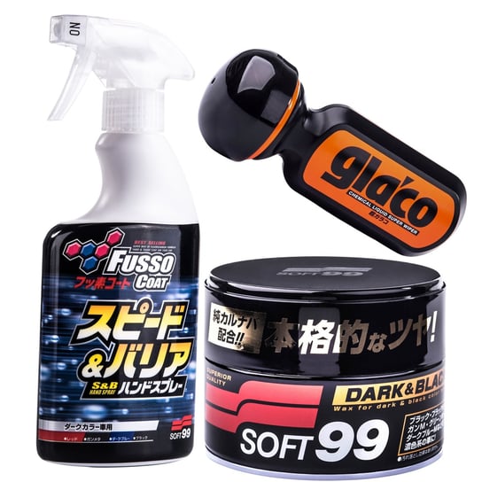 Soft99 Set: Qd Fusso Speed Barrier + Wosk Dark + Ultra Glaco - Soft99 | Motoryzacja EMPIK