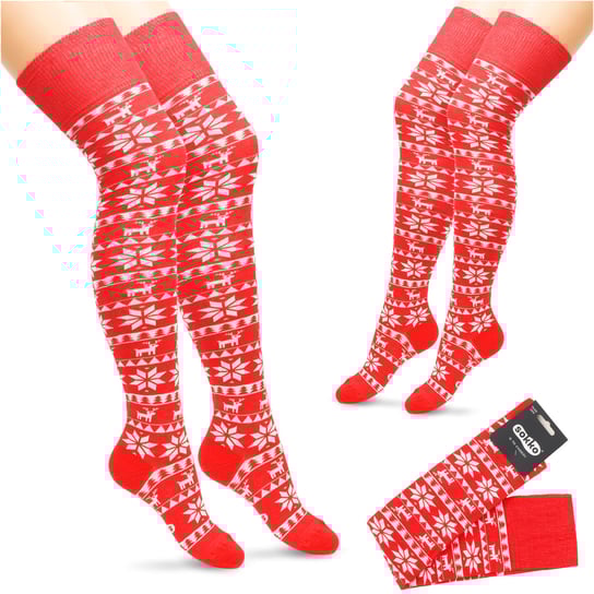 Sokko Zakolanówki Świąteczne Bawełniane Renifery - Zak-Sw-Cze-36-41 ...