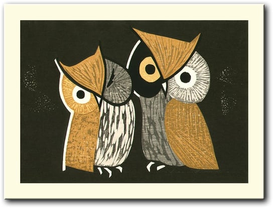 Sowy vintage, obraz sowy. - PR01260 - PRINTORAMA | Sklep EMPIK.COM