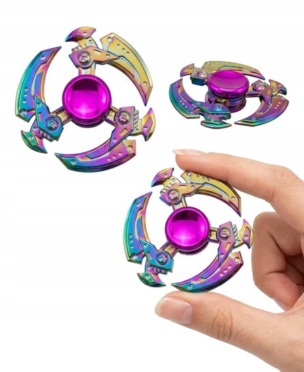 Spinner Fidget Spiner Metalowy Tęczowy Metal Antystresowy FIDGET Dla ...