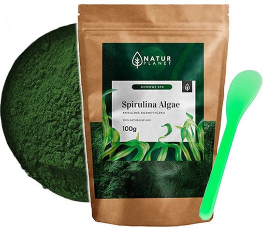 Spirulina w proszku kosmetyczna algi morskie + szpatułka Natur Planet Zestaw 100g | Sklep EMPIK.COM