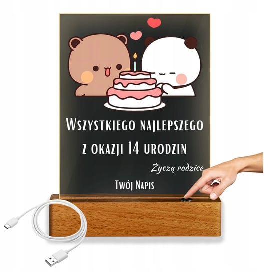 Statuetka Led Budu Dudu Misie Prezent na Urodziny Urocze Słodkie Tort ...