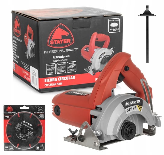 Stayer Przecinarka do Gresu Glazury Kamienia Betonu 125mm 1400w 12000ob ...