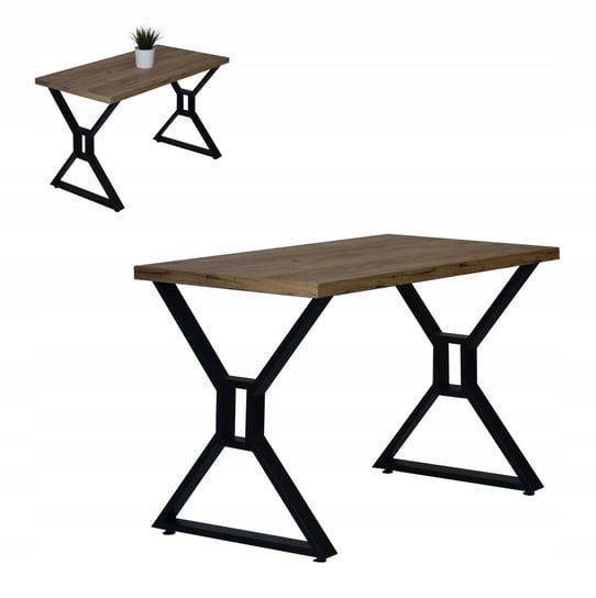 Stół stolik kawowy ława 60x80 grub. blatu 36mm metal LOFT INDUSTRIAL ...