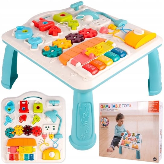 STOLIK EDUKACYJNY INTERAKTYWNY TABLICA SENSORYCZNA MANIPULACYJNA ...
