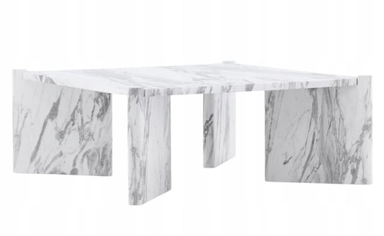 Stolik kawowy Impity 40x100x100cm biały marmur - Selsey | Sklep EMPIK.COM