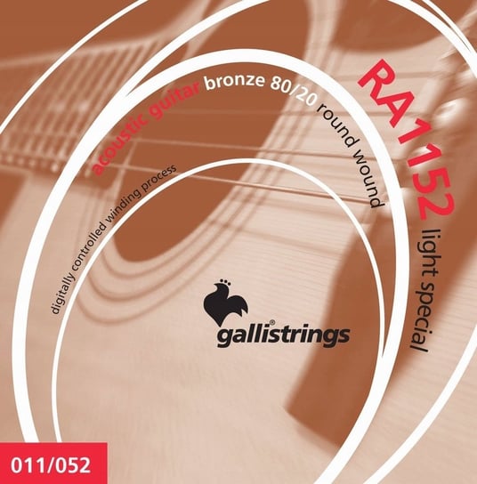 STRUNY DO GITARY AKUSTYCZNEJ GALLI RA1152 LIGHT SPECIAL PLAIN STEEL 012 ...
