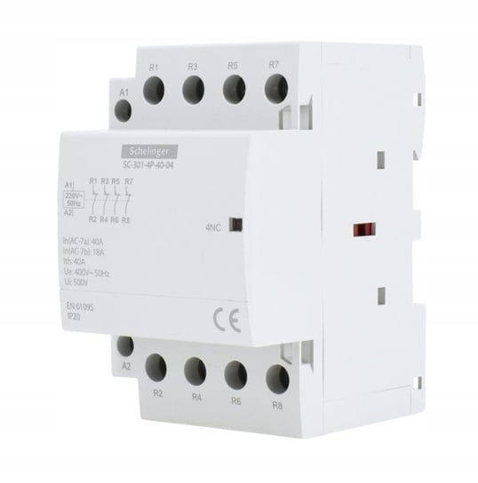 Stycznik modułowy SC301 4P 40A TYP 04 (0NO + 4NC A62-SC-301-4P-40-04 - Schelinger | Sklep EMPIK.COM