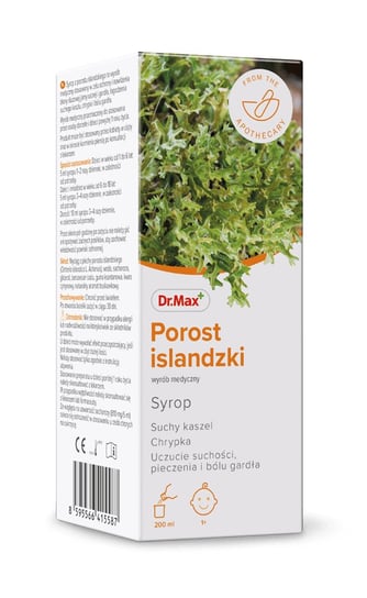 Suplement diety, Dr.Max, Porost Islandzki syrop, 200 ml | Sklep EMPIK.COM
