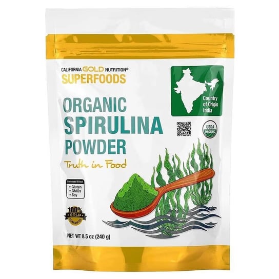 Suplement diety, Organic Spirulina, Organiczna Spirulina PROSZEK 240g ...
