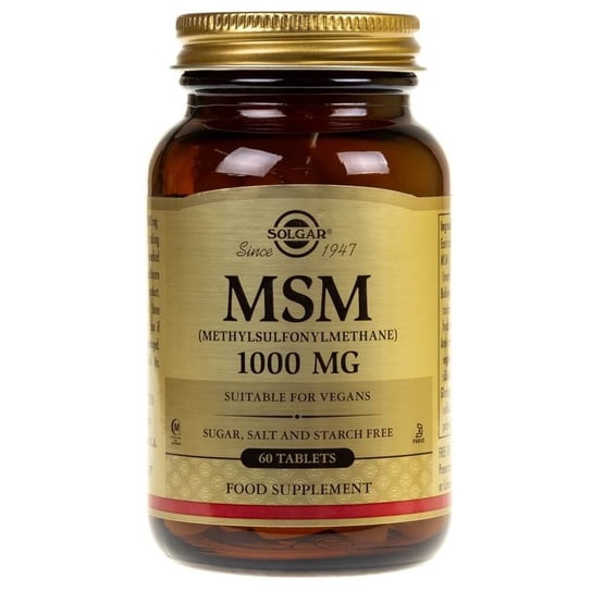 Suplement diety, Solgar, MSM, 1000 mg, 60 tabletek | Sklep EMPIK.COM