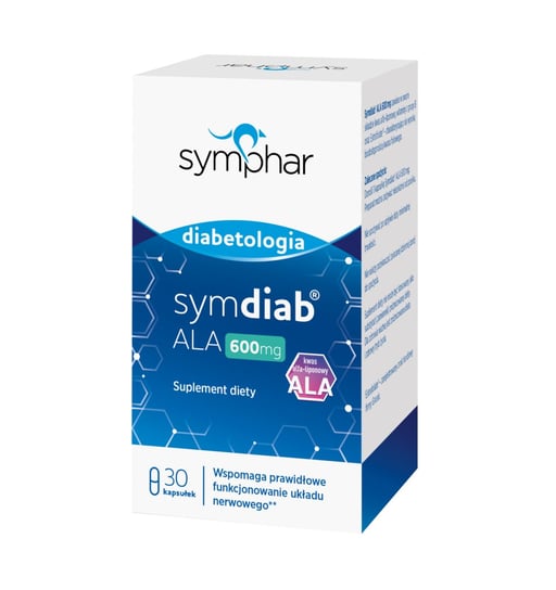 Suplement diety, Symdiab ALA 600 mg, 30 kapsułek | Sklep EMPIK.COM