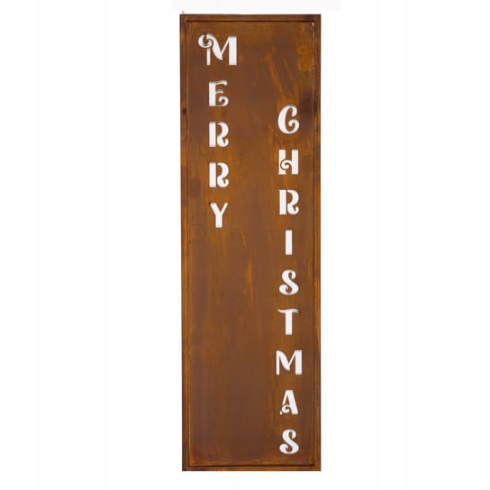ŚWIĄTECZNY PANEL CORTEN Merry Christmas 120cm RUSTYKALNA PRZED DRZWI ...