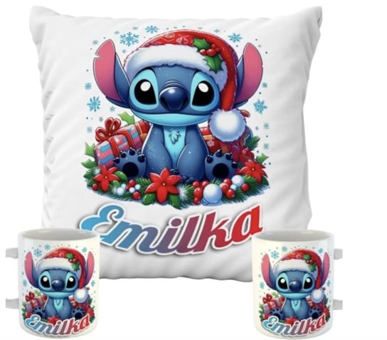 Świąteczny ZESTAW PODUSZKA + KUBEK PREZENT STICH STITCH BAJKA LILO +IMIĘ - Atram | Sklep EMPIK.COM
