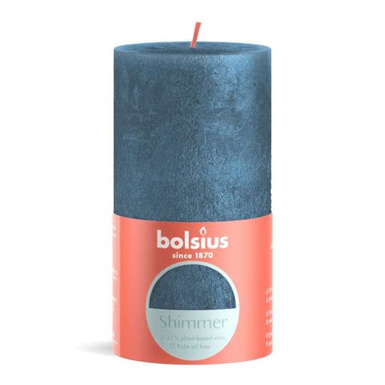 Świeca Rustykalna Bolsius Rustic Shimmer Blue Niebieska 60H 13Cm ...