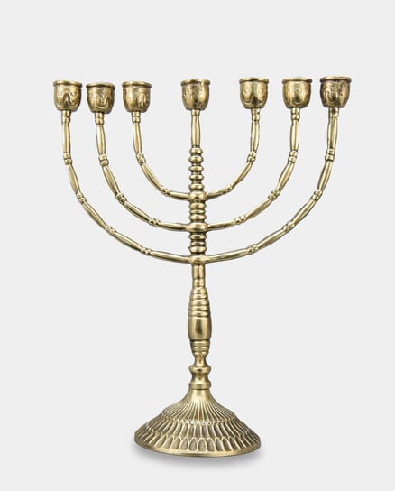 Świecznik Siedmioramienny Menora Judaistyczna Mosiężna - rzezbyzbrazu ...