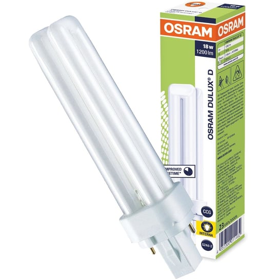 Świetlówka G24D-2 18W 1200lm 2700K Ciepła 120° OSRAM Dulux D - Osram | Sklep EMPIK.COM