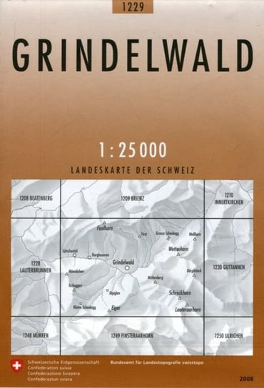 Swisstopo 1 : 25 000 Grindelwald - Bundesamt Fur Landestopog | Książka ...