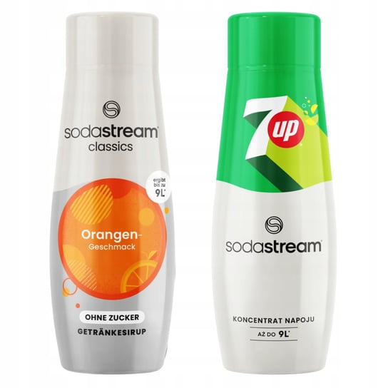 Syropy SodaStream Orange Zero Pomarańcza Bez Cukru + Koncentrat 7UP ...