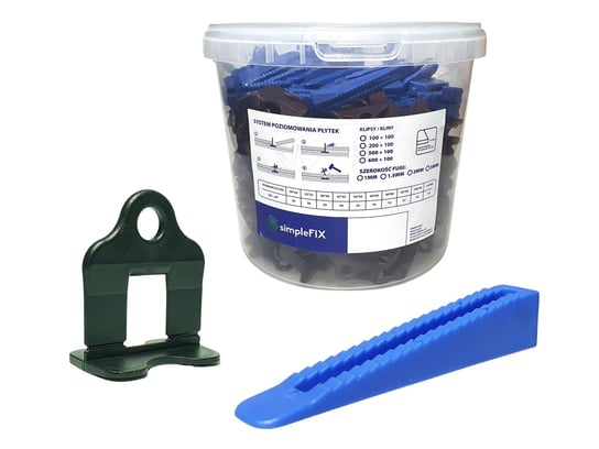 System do poziomowania płytek SIMPLEFIX 500+100 fuga 1mm - SIMPLEFIX | Sklep EMPIK.COM
