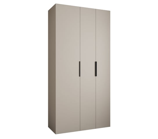 Szafa trzydrzwiowa Como 4 120 gł.50 kaszmir+czarny - Abiks Meble | Sklep EMPIK.COM