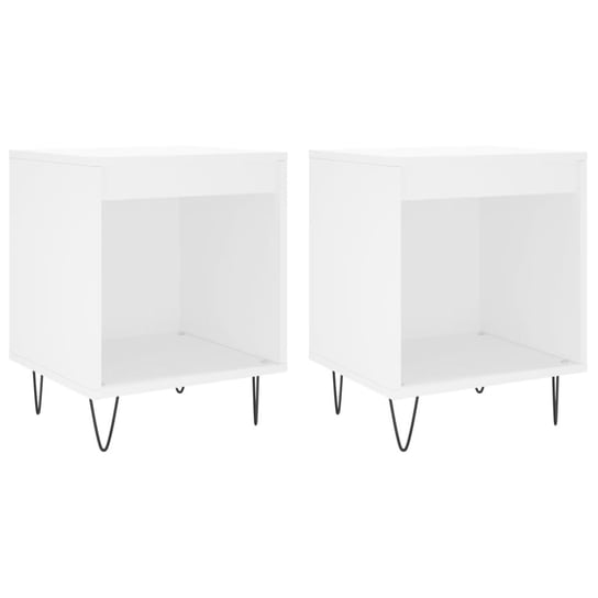 Szafka nocna drewnopodobna biała 40x35x50 cm - Inna marka | Sklep EMPIK.COM