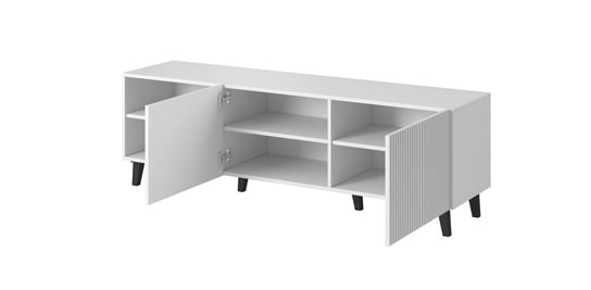 Szafka RTV PAFOS 150x40x52 bia - Cama Meble | Sklep EMPIK.COM