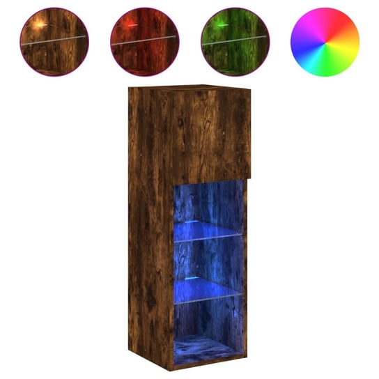 Szafka TV LED RGB 30,5x30x90 cm, dąb - Inna marka | Sklep EMPIK.COM