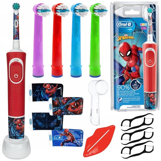 Szczoteczka elektryczna ORAL-B Kids 100 SpiderMan - dla dzieci 3+ rotacyjna końcówka miękkie ...
