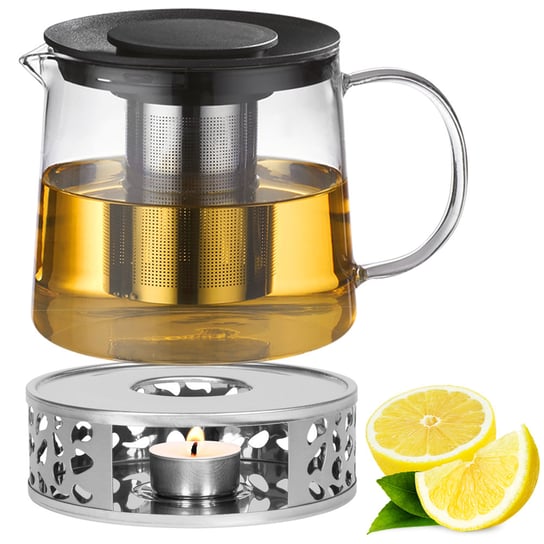 Szklany Dzbanek Zaparzacz Do Herbaty 1500Ml + Podgrzewacz - Imchex | Sklep EMPIK.COM