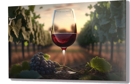 Szklany obraz do przedpokoju Winnica Winogrona Wino 70x50 cm - Inna ...