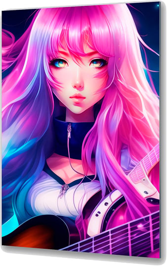 Szklany obraz do sypialni Anime Girl Manga Dziewczyna 80x120 cm - Inna ...