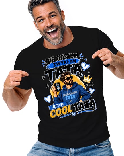 T-SHIRT KOSZULKA MĘSKA LEGENDARNY COOL TATA NA DZIEŃ TATY OJCA S - Inna ...