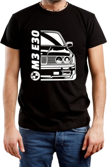 T-SHIRT MĘSKI DLA FANA BMW M3 E30 KOSZULKA CZARNA R-XL A562 - DonWitold ...