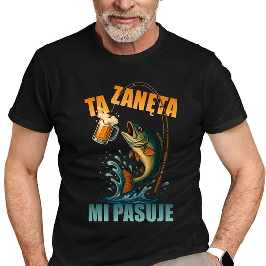 Ta zanęta mi pasuje - męska koszulka na prezent dla wędkarza - Koszulkowy | Moda Sklep EMPIK.COM