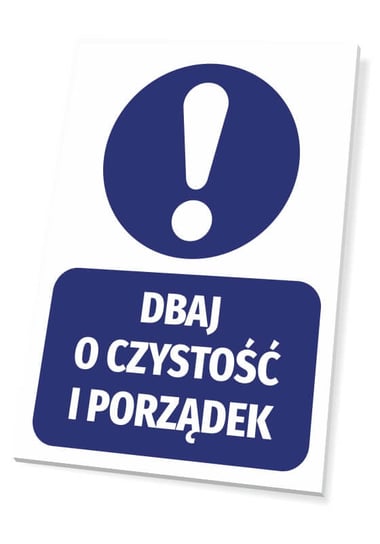Tabliczka Dbaj o czystość i porządek 30x42cm - Wally | Sklep EMPIK.COM