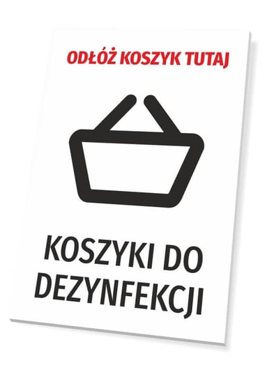 Tabliczka Odłóż koszyk tutaj 30x42cm - Wally | Sklep EMPIK.COM