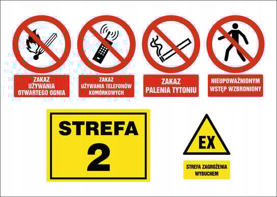 Tabliczka Zakaz palenia przejścia strefa EX 30x42cm PCV 3mm - Inna ...