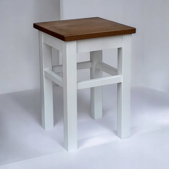 Taboret Prowansalski Biały + Dąb Elegancja Idealny na Kwietnik, do ...