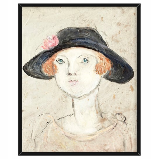 Tadeusz Makowski Kobieta w czarnym kapeluszu 40x50 - Inna marka | Sklep EMPIK.COM