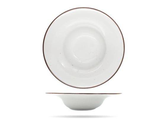 Talerz głęboki pasta 27,5 cm Rustic Snow biały Alumina PORCELANA ...