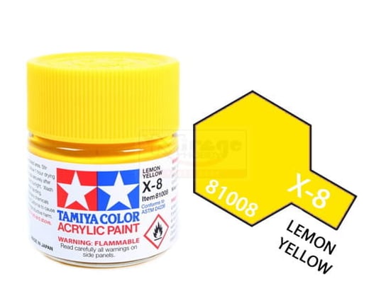 Tamiya Acrylic 81008 X-8 Lemon Yellow 23Ml [Gloss] - Tamiya | Sklep ...
