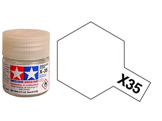 Tamiya Acrylic 81535 X-35 Semi Gloss Clear 10Ml (Lakier Półmatowy ...