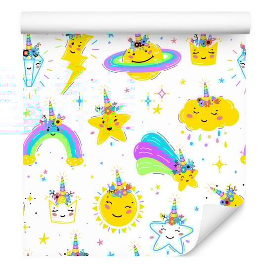 Tapeta Dla Dziewczynki Diamenty Gwiazdy Planety - Muralo | Sklep EMPIK.COM