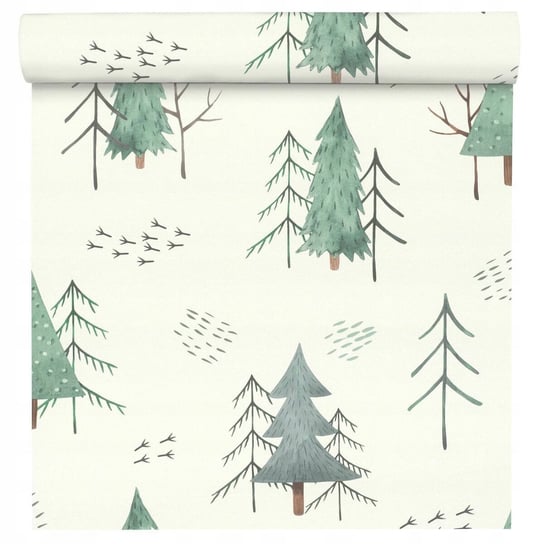 Tapeta Dziecięca Choinki Kremowo-Zielona 53Cm 10M - rasch | Sklep EMPIK.COM