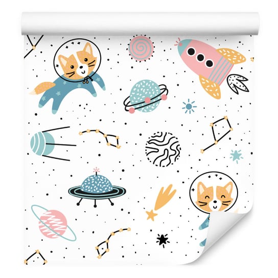 Tapeta Ścienna Dla Dzieci Planety Gwiazdy Liski - Muralo | Sklep EMPIK.COM